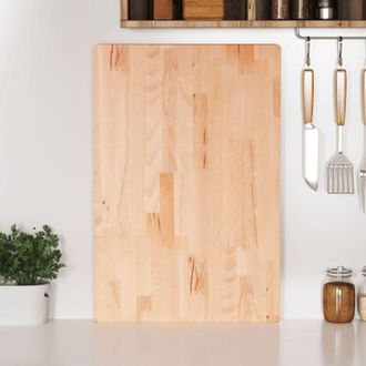 vidaXL Vidaxl - Planche &agrave; d&eacute;couper 60x40x4 cm en bois de h&ecirc;tre massif - Surface lisse facile &agrave; nettoyer - Pour pr&eacute;paration culinaire et plateau ap&eacute;ritif