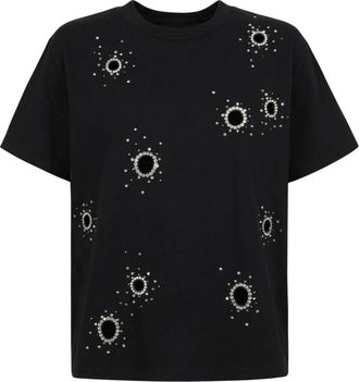 Des_Phemmes DES Phemmes, Femme, Tops, Noir, Taille: 38 FR Crew Neck T-Shirt