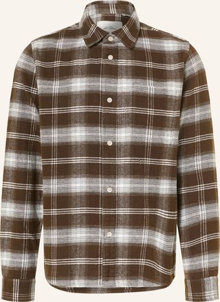 Les Deux Flanellhemd Comfort Fit braun