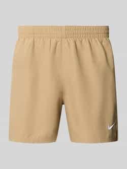 Nike Badeshorts mit Logo-Stitching und Eingrifftaschen