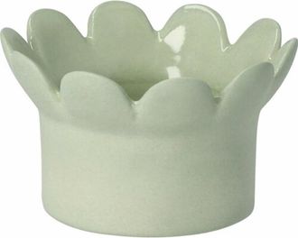 R&auml;der Teelichthalter Blume gr&uuml;n