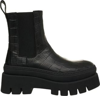 Copenhagen Stiefel - Copenhagen Suede Ankle Boots With Textured Upper - Gr. 36 (EU) - in Schwarz - für Damen