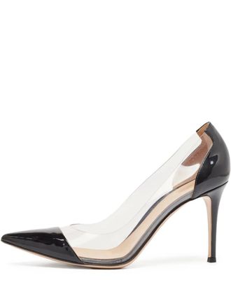 Gianvito Rossi Pre-owned Pumps mit transparenten Eins&auml;tzen 95mm - Schwarz