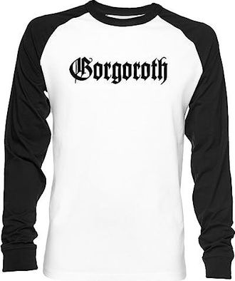 Vendax Vendax Gorgoroth Unisex Baseball T-Shirt Manches Longues Homme Femme Blanc Noir