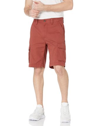 Amazon Essentials Herren 25cm Cargo-Shorts in klassischer Passform (erhältlich in Big & Tall), Rostfarben, 38W