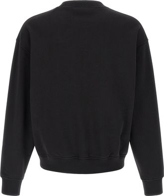 Palm Angels Logo-Embroidered Crew Neck Sweatshirt - Black