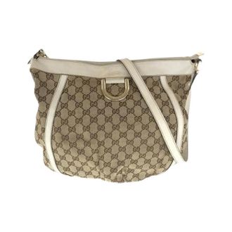 Gucci Sac bandouli&egrave;re Pre-owned Abbey GG Canvas Cuir - Femme - Pre-owned - Beige - Taille: ONE Size
