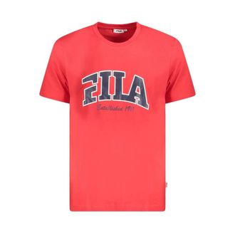 Fila Mutiges Logo Grafik T-Shirt - - Tops - Herren - Rot - S