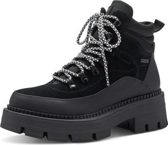 Tamaris Damen Combat Boots, Frauen Stiefeletten,DUOtex,TOUCHit-Fu&szlig;bett,wasserabweisend,warm gef&uuml;ttert,Winterschuhe,Stiefel,Black,38 EU