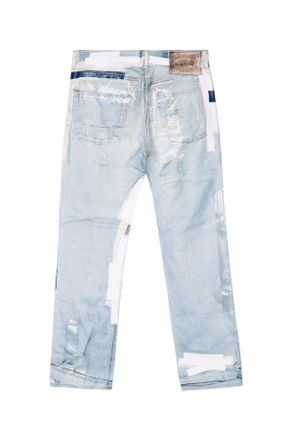 Acne Studios Patchwork Organic Cotton Jeans - Blue