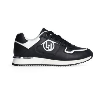 Liu Jo Rosy Sneakers Wei&szlig; Schwarz Leder - - Shoes - Damen - Schwarzk - 38 EU