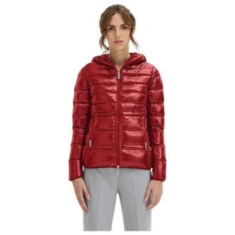 Centogrammi Kurze gesteppte Kapuzenjacke - - Jackets - Damen - Rot - L