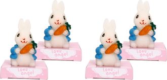 Amosfun 4 St&uuml;ck Hundegeburtstagskerzen S&uuml;&szlig;e Hasen Leckereien Kreative Zierkerzen Ostern Herzst&uuml;ck Dekorative Geburtstagskerzen Praktische Osterkerzen Yoga- La