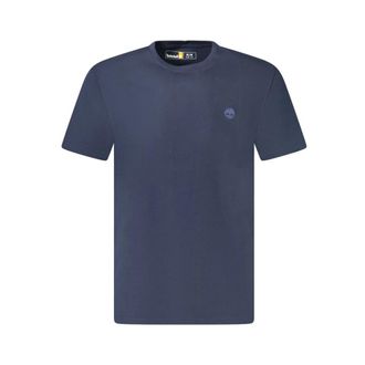 Timberland Blau Slim Fit Crew Neck T-Shirt mit Logo - - Tops - Herren - Blau - M