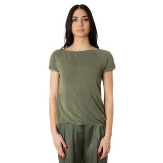 Semicouture Acetate T-shirt - Femme - Tops - Vert - Taille: 44 FR
