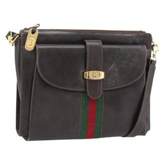 Gucci Sac bandouli&egrave;re en cuir pr&eacute;-poss&eacute;d&eacute; - Femme - Pre-owned - Brun - Taille: ONE Size
