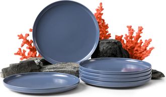 Konsimo Konsimo. Speiseteller Set f&uuml;r 6 Personen - VICTO Tellerset aus Keramik - Teller Set 6er - Sp&uuml;lmaschinen - Mikrowellengeeignet - Moderne Gro&szlig;er Esstell