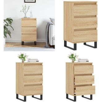 vidaXL Sideboard Sonoma-Eiche 40x35x70 cm Holzwerkstoff - Holzkommode - Sonoma-Eiche
