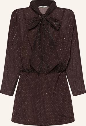 Maje Schluppenkleid Mit Schmucksteinen braun