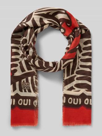Oui Schal mit Label-Print
