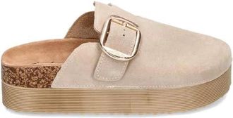 Isteria Sabots &agrave; plateforme 25220 en cuir pour femme Beige, beige, 40 EU
