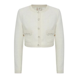 LoveShackFancy Tweed Blazer Alphie - - Jackets - Damen - Wei&szlig; - XS