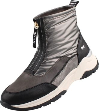 Mustang Jeans Damen Stiefeletten Grau, Schuhgröße:EUR 38