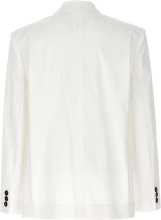Moschino Double-Breasted Cotton Blazer - White