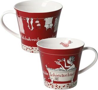 GOEBEL Wir sind die Sch&ouml;nsten K&uuml;nstlerbecher Dr. Barbara Freundlieb aus Fine Bone China 0,35L, Ma&szlig;e: 13,5cm x 10,5cm x 9,5cm, 27-000-80-1