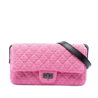 Chanel Pre-owned Gesteppte Tweed Umh&auml;ngetasche - - Pre-owned - Damen - Rosa - ONE SIZE