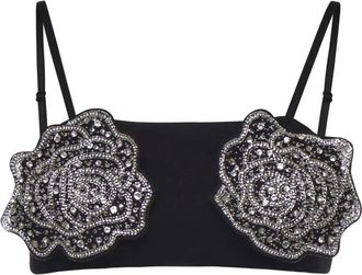 Pinko Pinko, Femme, Tops, Noir, Taille: 40 FR Chemisier sans manches orn&eacute; de cristaux