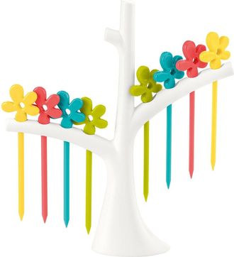 Koziol Partypiekser-Set A-PRIL mit Baum weiß mit ingw/Koral/senf/türk K1/4