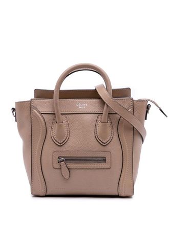 Celine 2013 nano Luggage Tote Satchel-Tasche aus Leder - Braun