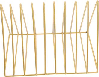 Valiclud Moderner Metall Buchhalter Groß Goldfarben Multifunktional als Bücherregal Zeitschriftenhalter und Desktop Organizer für Büro Wohnzimmer und Arbeitszi