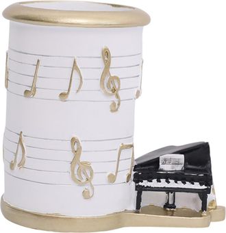 DOITOOL Harz Stiftehalter Notenlinie Kreativer Kosmetik Pinsel Organizer Resin Makeup Brush Aufbewahrung Schreibtisch Dekoration Zufällige Farbe