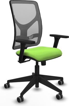 Piqueras y Crespo Schreibtischstuhl mit Rollen, mit 3D-Armlehnen, h&ouml;henverstellbare Lendenwirbelst&uuml;tze, ausgestattet mit 3 Positionen und Schneidschaum, Grau/Pistazie