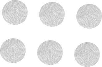 Cabilock Untersetzer PVC Hohl Stil 6 Stück Silber Kaffeetassenmatte Wärmeisolierend Für Hochzeit Tischdeko Mehrzweck