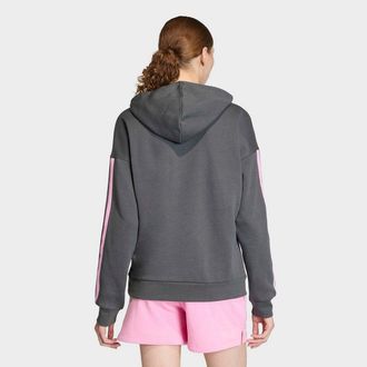 adidas Kapuzensweatshirt ESSENTIALS 3-STREIFEN FLEECE-HOODIE mit Kapuze, aus superweichem Fleece, in normaler L&auml;nge