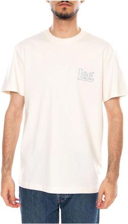 Lee Homme, Tops, Blanc, Taille: XL Relaxed Daily Dose Tee