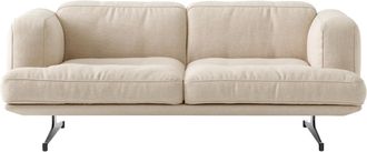 & Tradition Canap&eacute; 2 places Inland AV22, pi&eacute;tement noir & Tradition