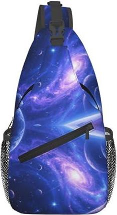 Generic Durable Sacoche Homme Bandouliere Univers Galaxie &Eacute;toiles Plan&egrave;tes Art Sling Sac &agrave; Bandouli&egrave;re Antivol Sac DEpaule pour &eacute;cole Homme Cyclisme
