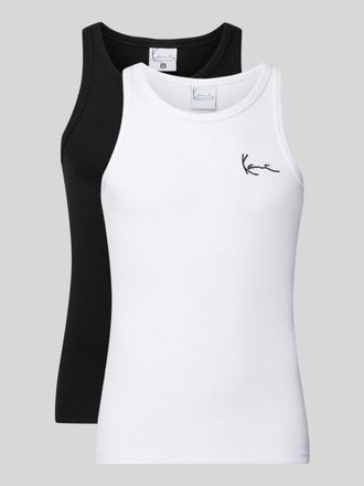 Karl Kani Tanktop mit Label-Stitching im 2er-Pack