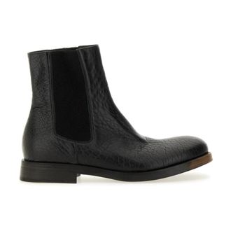 Uma Wang Chelsea Boots aus strukturiertem Leder - - Shoes - Herren - Schwarzk - 40 EU