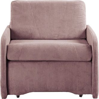 Fredriks home24 Schlafsessel Disley IV Violett/Mauve Webstoff mit Armlehnen 90 x 84 x 84cm