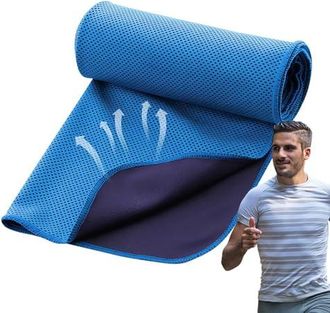 Generico Serviettes de Refroidissement pour Le Cou et Le Visage, Serviettes de Sport pour Femmes - Rags de Sueur &agrave; Sec Rapide pour Tissu dexercice de Gym,30x10
