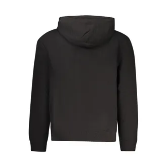 Calvin Klein Logo-Embroidered Cotton Hoodie - Black