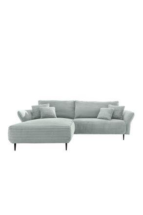 Livetastic Ecksofa, Blau, Textil, Uni, 4-Sitzer, Füllung: Schaumstoff, seitenverkehrt montierbar, L-Form, 264-302x178 cm, Made in EU, Rücken