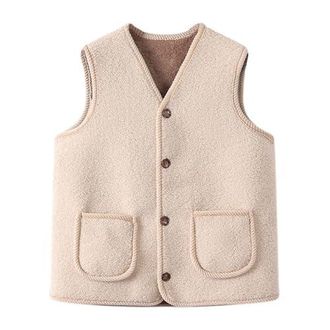 Generic Gilet sans Manche Femme Gilet Femme D&eacute;contract&eacute; Quotidien Ville Polaire Laine DAgneau - &Eacute;pais pour Automne-Hiver (Non Inclus dans Femme)