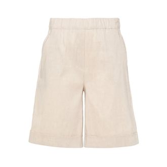 D.exterior High-waisted Tailored Shorts - - Shorts - Damen - Beige - XS
