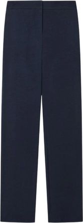 Emporio Armani Femme, Pantalons, Bleu, Taille: 46 FR Pantalon Droit en Twill D&eacute;lav&eacute;